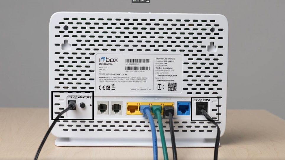 Priklop hibridnega modema xDSL in LTE ter NEO Smartboxa - Telekom Slovenije