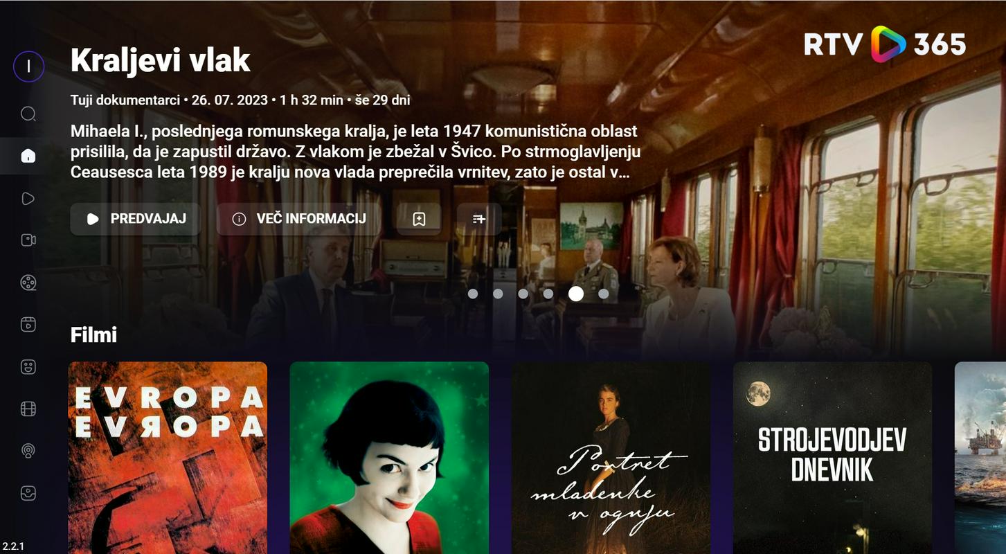 Aplikacija RTV 365 na NEO Smartboxu - Telekom Slovenije