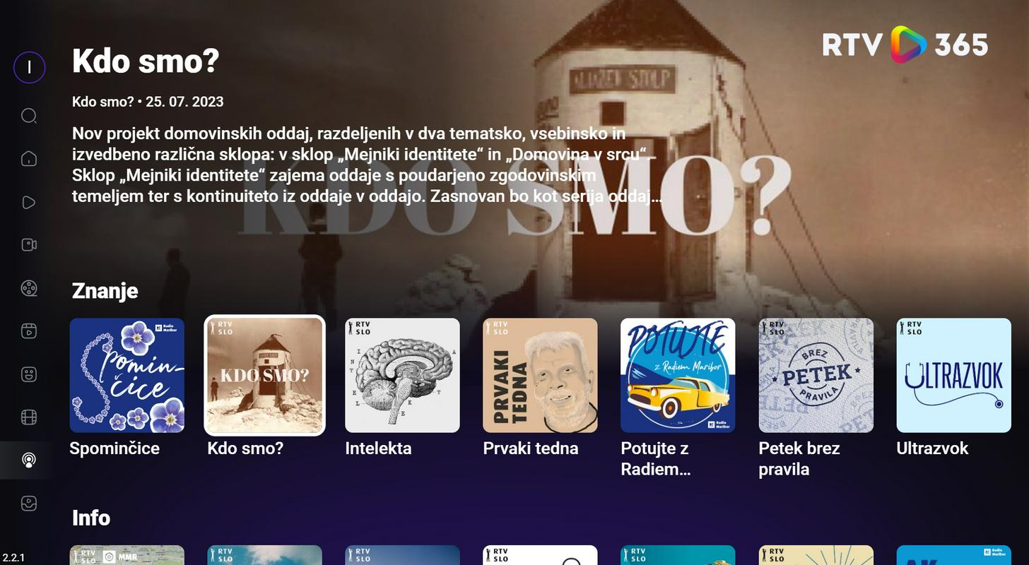 Aplikacija RTV 365 na NEO Smartboxu - Telekom Slovenije